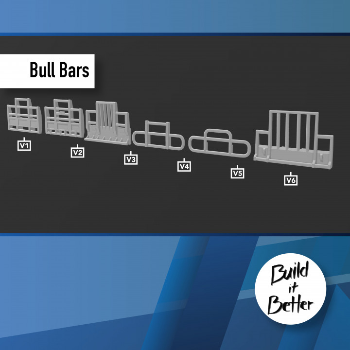 3D Printable Semi Truck Accessories 1/64 scale by Build It Better