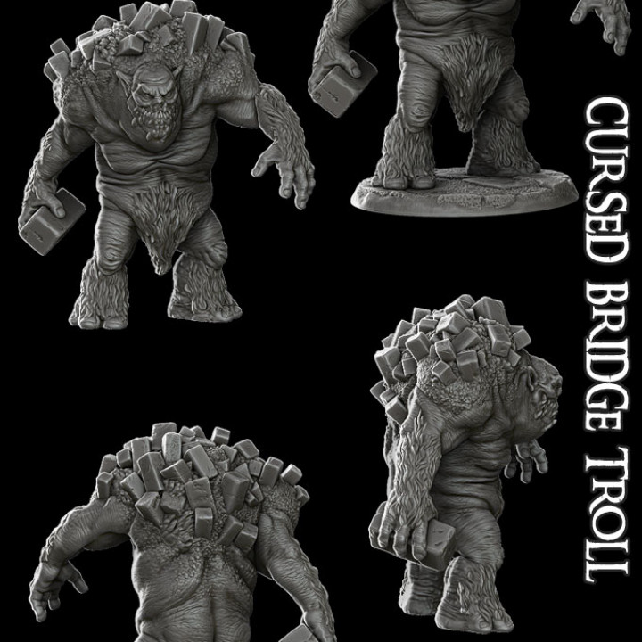 3D Printable Cursed Bridge Troll by RocketPigGames