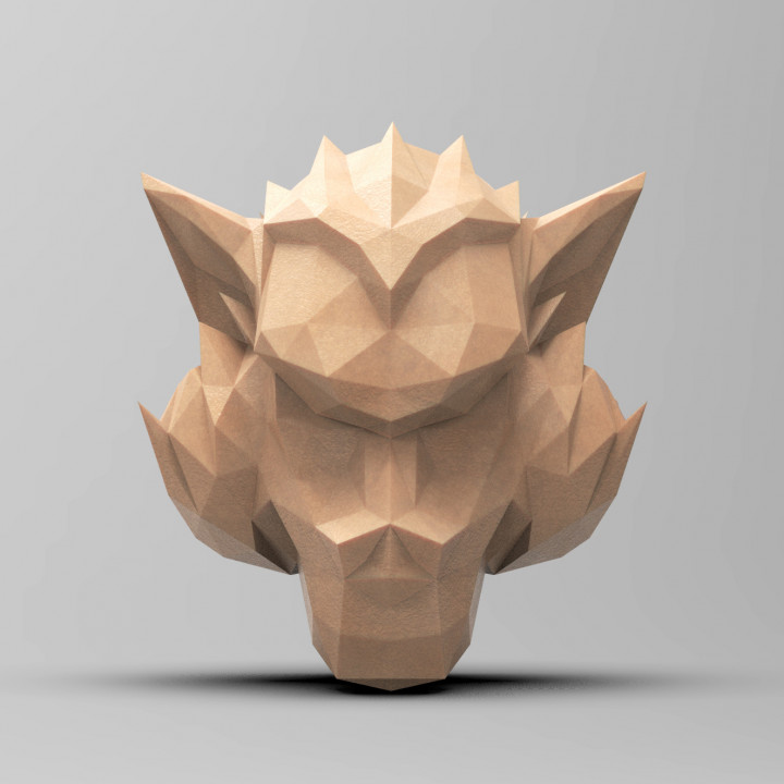 3D Printable Polygon Head Kong by 3DpropsDesigns