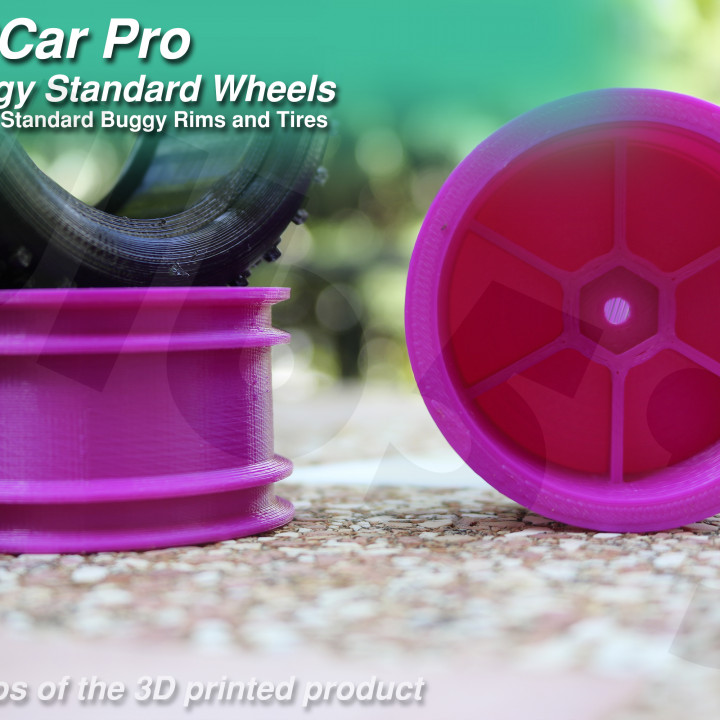 3D Printable MyRCCar Buggy Wheels, 1/10 RC Car Rims and Tires for your ...