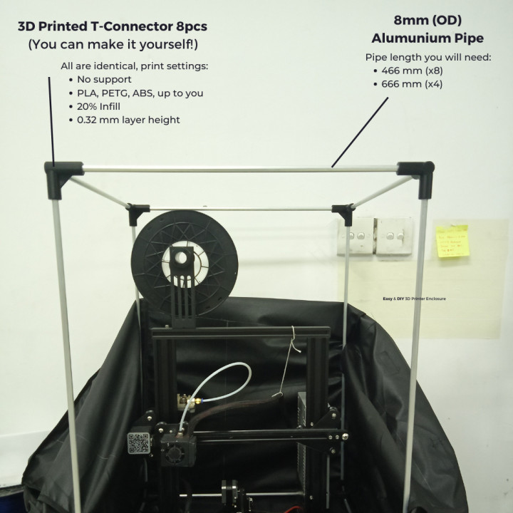 3D Printable T-Box -- 3D Printer Enclosure by Faisal Sulistya