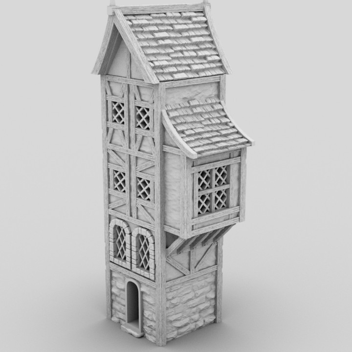 3D Printable Medieval Coaching Inn by Black Magic Pixels
