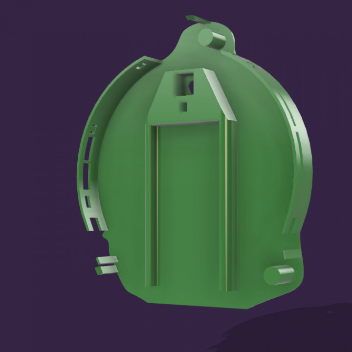 3D Printable Hand Held: a Circle Phone shell by Ben Metz