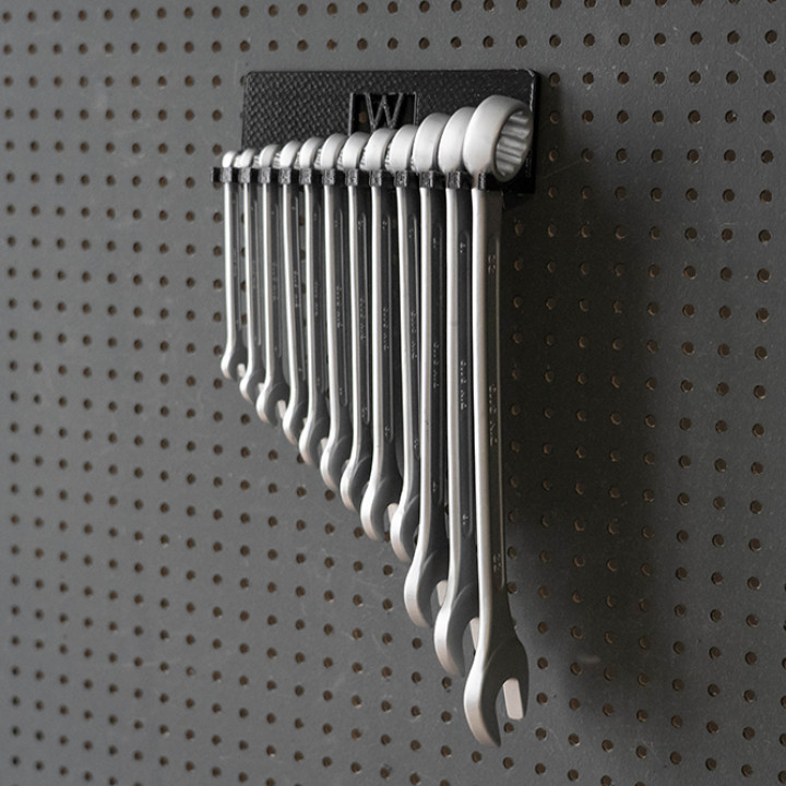 3D Printable Combination Spanner Set 12pcs metric 6-22mm Wall Holder ...