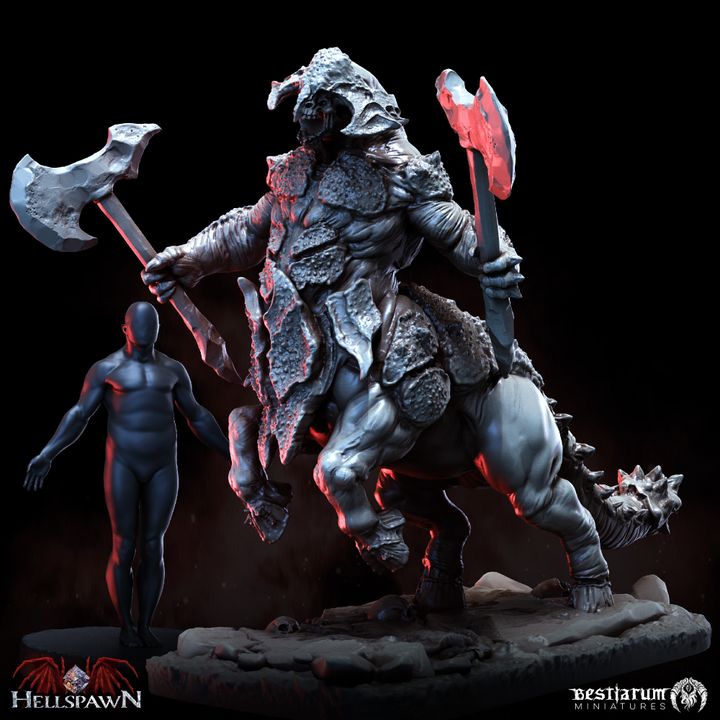 3D Printable Demon Centaur Destroyers x3 | Hellspawn | Demons by ...