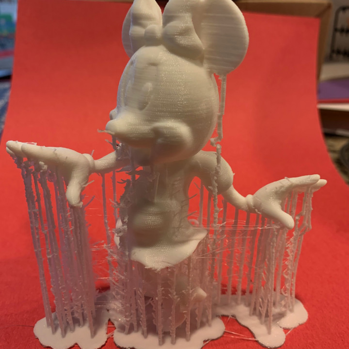 3D Printable Minnie Mouse with supports by John