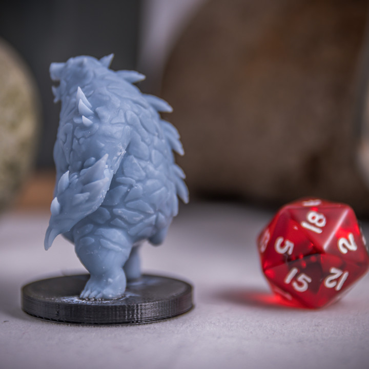3D Print of Magma Bear Miniature - pre-supported by EpicsNStuffs