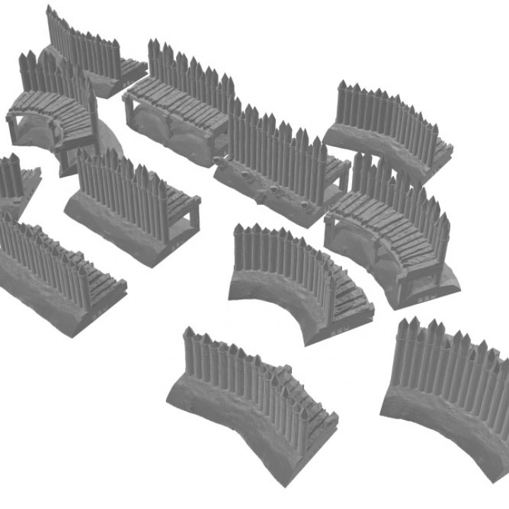 3D Printable Celtic and Gallic fort SET (STL File) by 3D-Printfiles