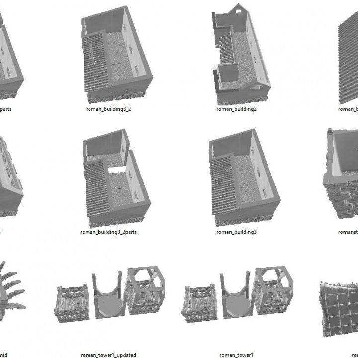 3D Printable modular roman fort SET (STL Files) by 3D-Printfiles