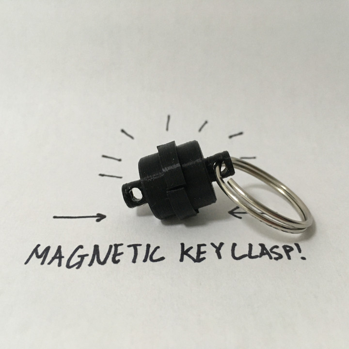 3D Printable Magnetic Key Clasp by 170 Makes