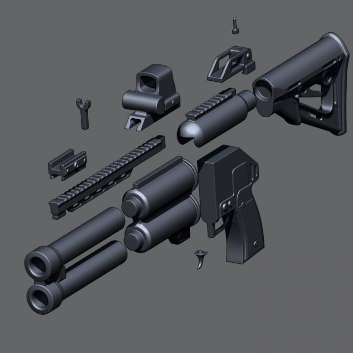 3D Printable SAGE ORDNANCE DEUCE GUN by 3DpropsDesigns