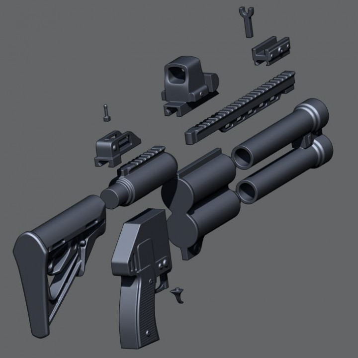 3D Printable SAGE ORDNANCE DEUCE GUN by 3DpropsDesigns