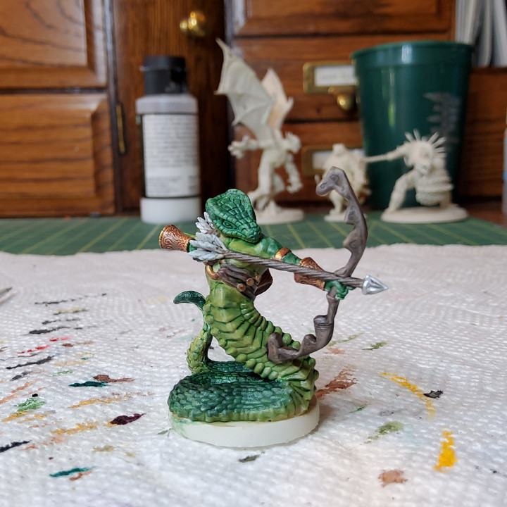 3D Print of Serpent Guard Bow & Arrow / Serpentfolk Archer / Snake by ...