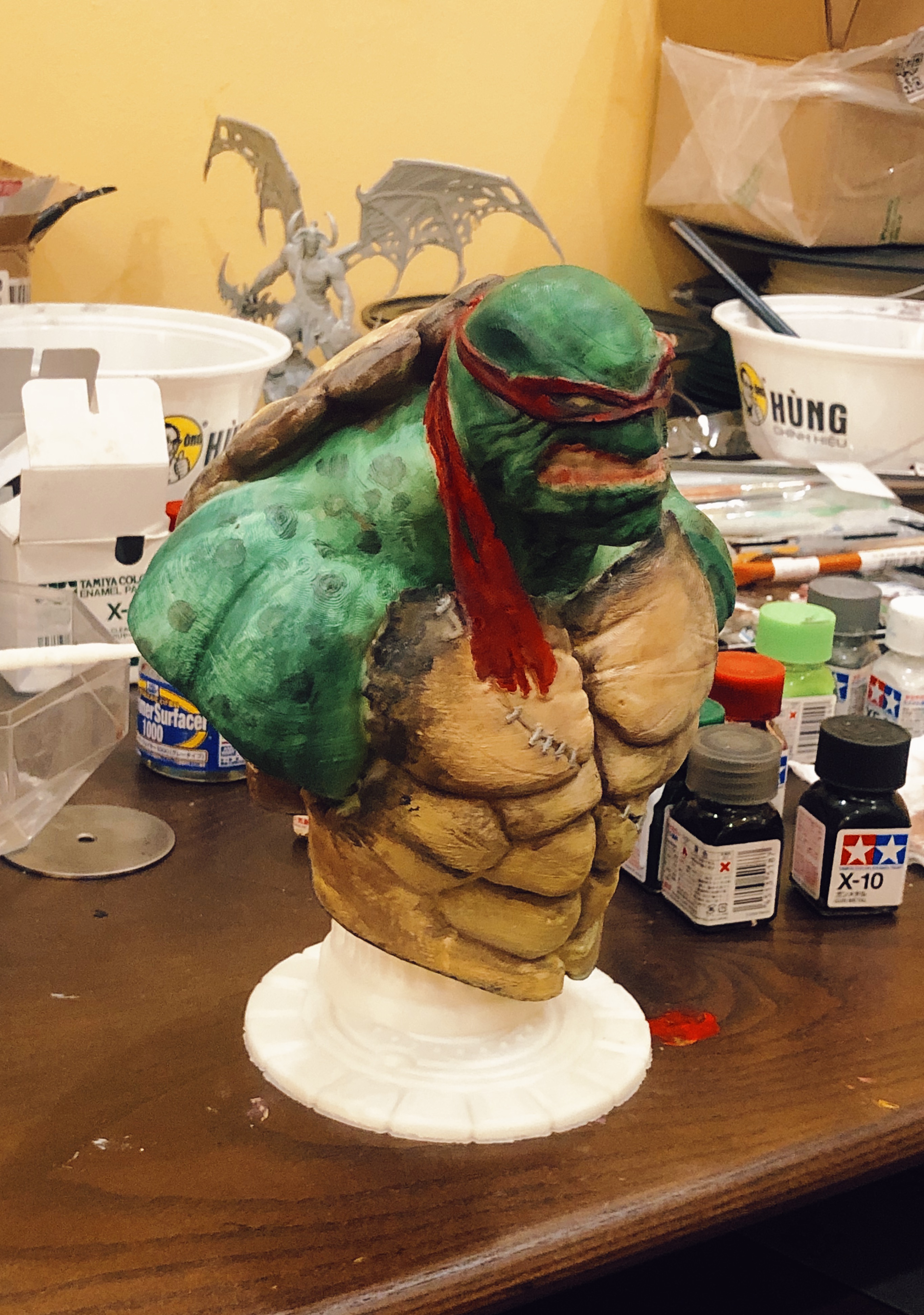3D Printable TMNT bust (fan art) by Eastman