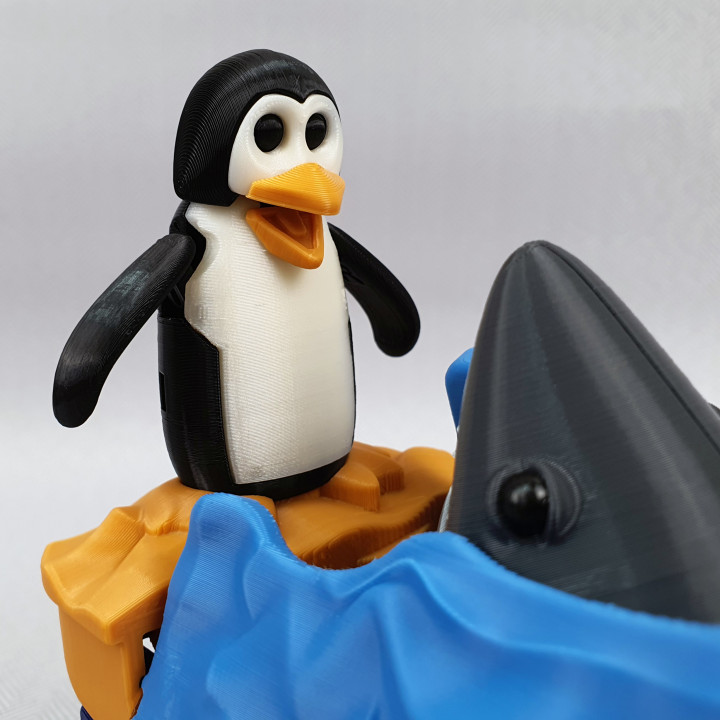 3D Printable Shark Attack! Automata by Stephen Booth