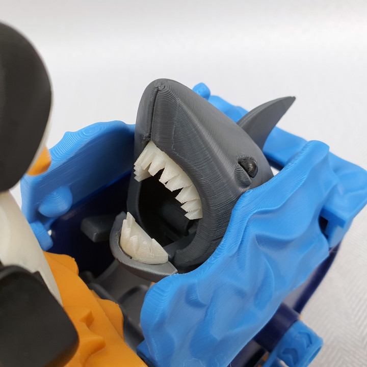 3D Printable Shark Attack! Automata by Stephen Booth