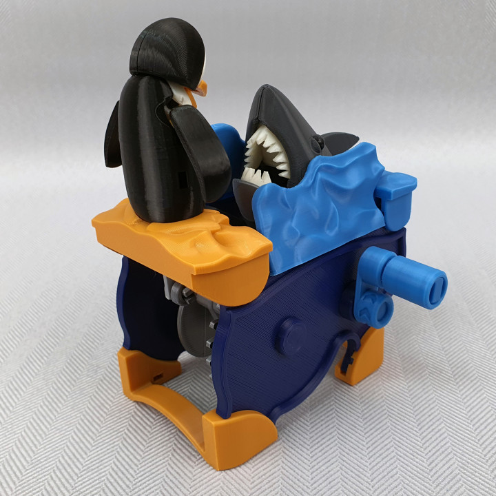 3D Printable Shark Attack! Automata by Stephen Booth