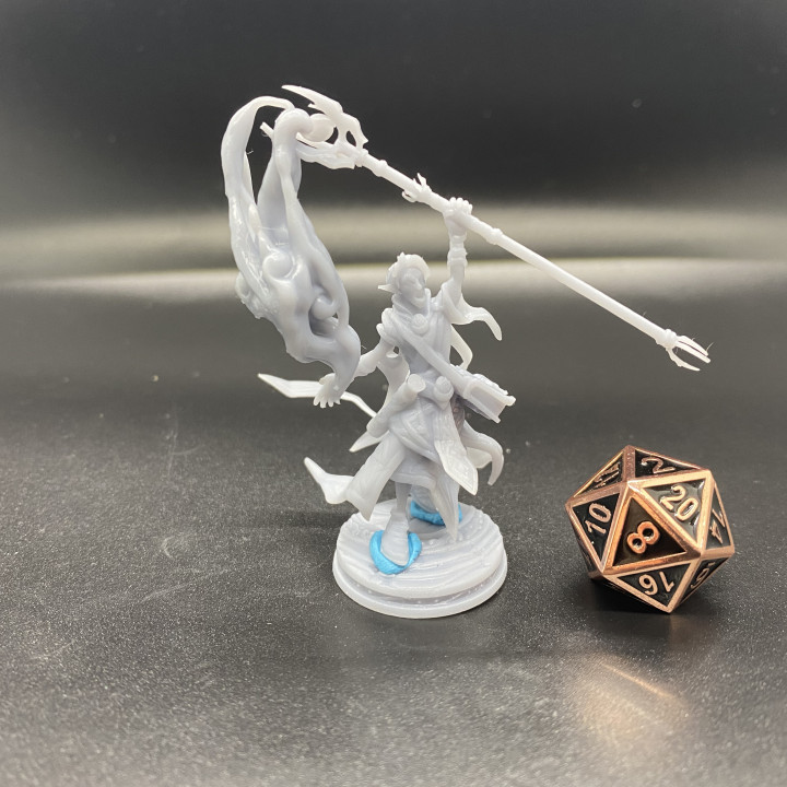 3D Printable Ture'Hin Guldar Sun Elf Wizard tabletop miniature 32mm ...