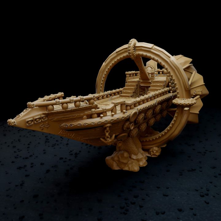 3D Printable Elemental skyship - fantasy D&D ship by Lex Addams