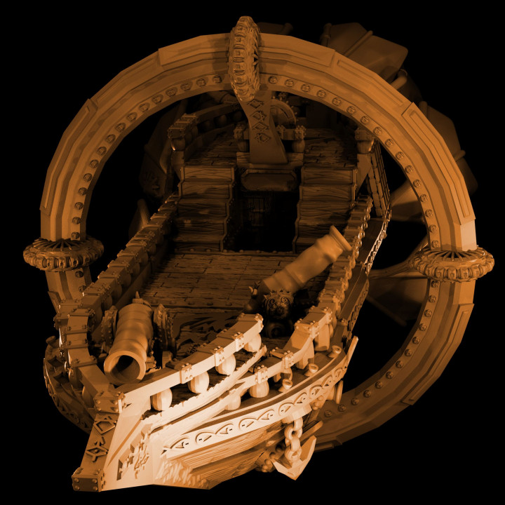 3D Printable Elemental skyship - fantasy D&D ship by Lex Addams