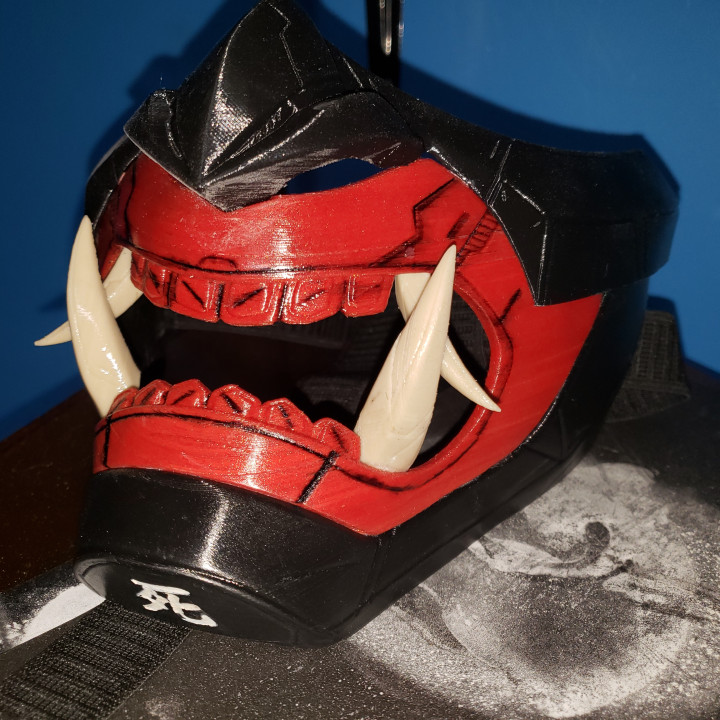 3D Print of Oni Cyber Punk Mask by jacobp