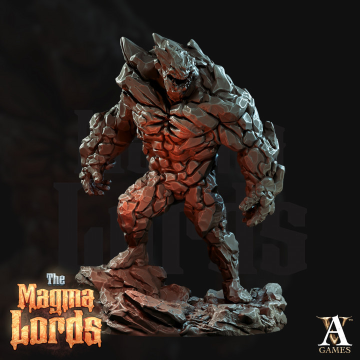 3D Printable Magma Elemental by Archvillain Games