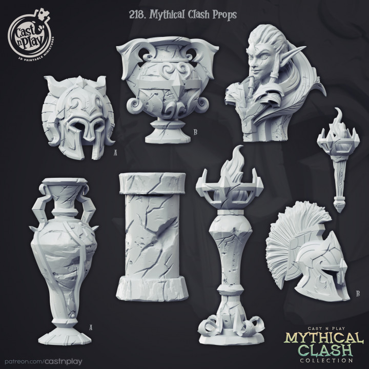 3D Printable Greek Temple Props (Pre-Supported) by Cast n Play