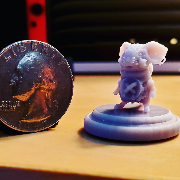 3D Printable Mousling Adventurer by Sweeney's Miniatures