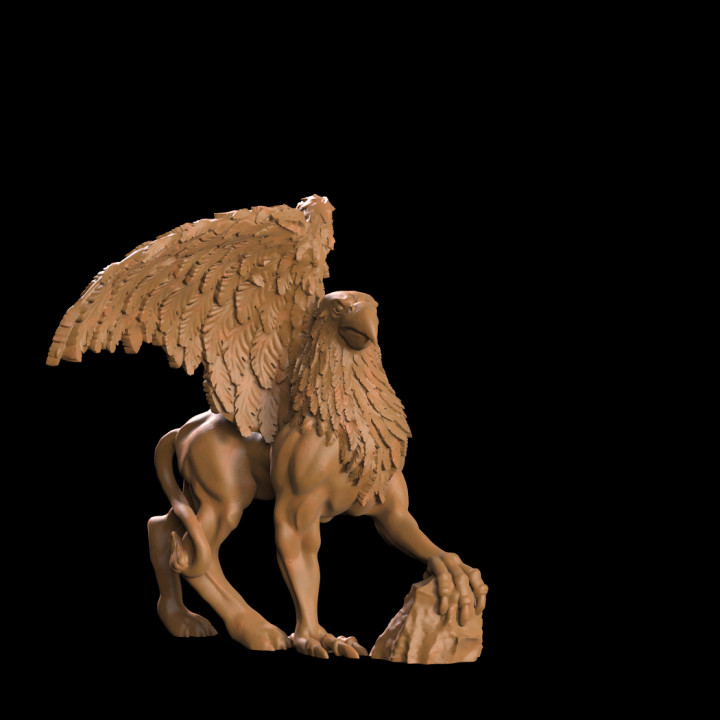 3D Printable Winged griffin by Crosslances