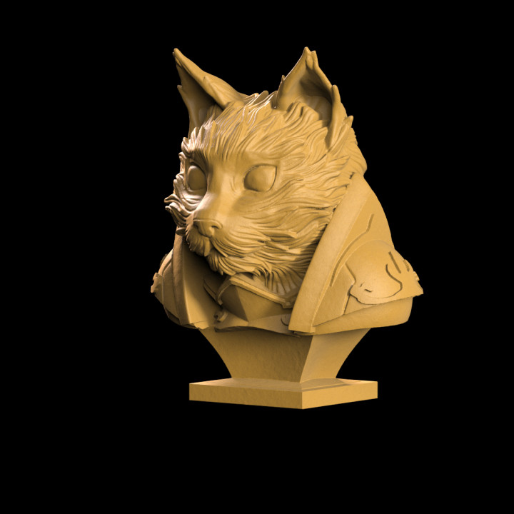 3D Printable Cat bust by Crosslances