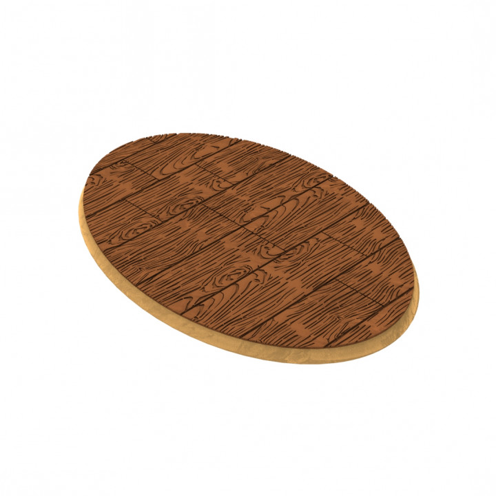 3D Printable Round, oval, hexagoanal, square, rectangular wooden bases ...