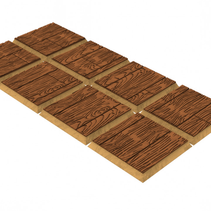 3D Printable Round, oval, hexagoanal, square, rectangular wooden bases ...