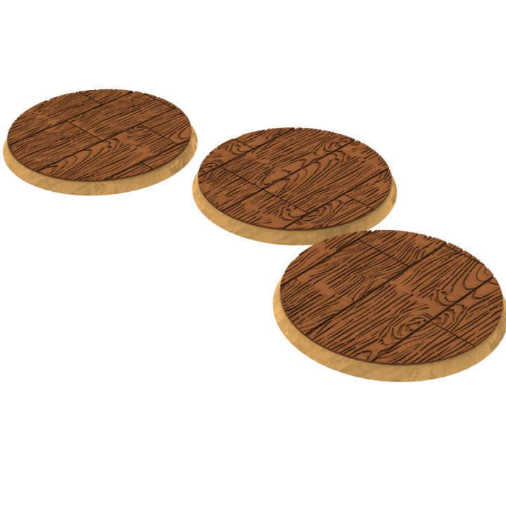 3D Printable Round, oval, hexagoanal, square, rectangular wooden bases ...