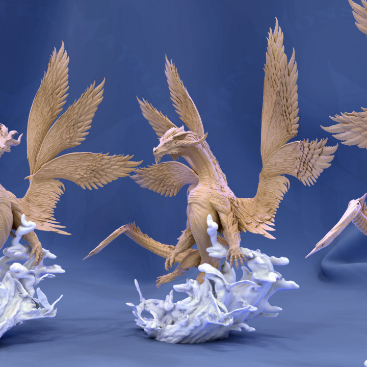 3D Printable Royal Feathered Dragon by Mini Monster Mayhem