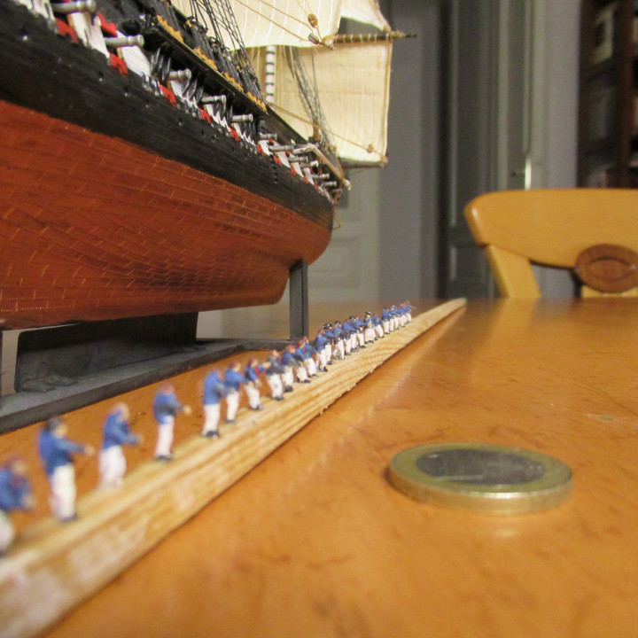 3D Printable Sailors and Officers to Crew Model Ships 1750-1820 by Alf ...