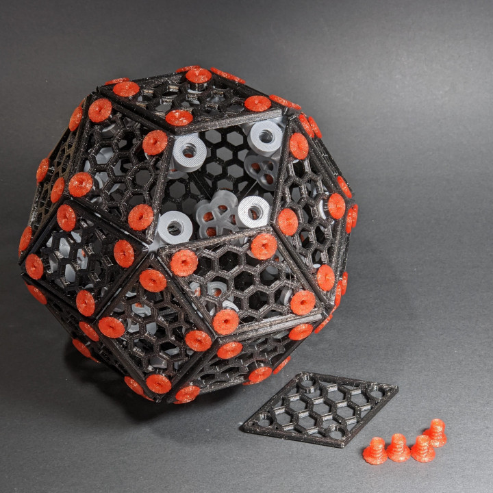 3D Printable Golden Rhombus (Rhombic Triacontahedron!) by Clockspring