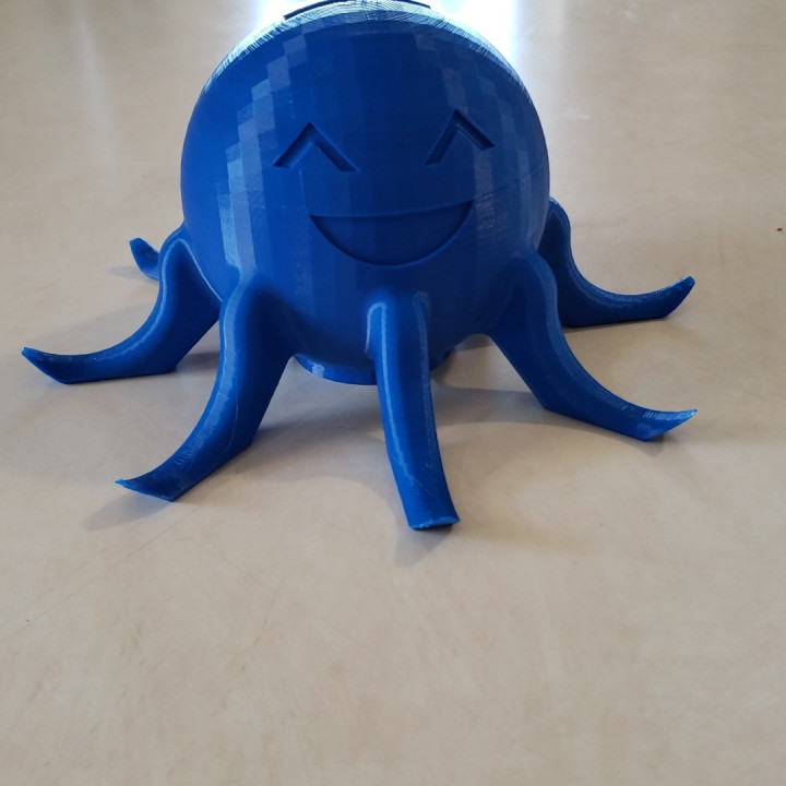 3D Printable Octopus Piggy Bank by Rebekah Yamashita