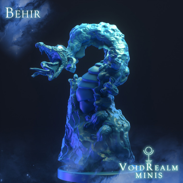 3D Printable Behir (DnD Monster Manual) by VoidRealm Minis
