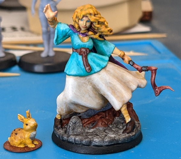 3D Printable Aileen, the Celtic Wizard by Twin Goddess Miniatures