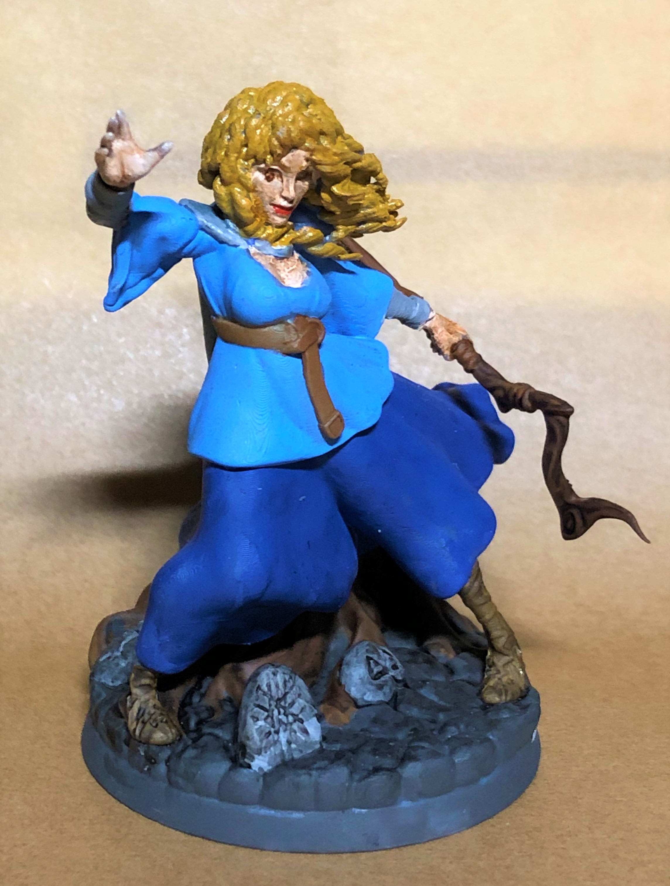 3D Printable Aileen, the Celtic Wizard by Twin Goddess Miniatures