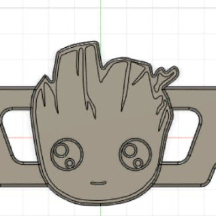 3D Printable Baby Groot Mask Strap by Jesus Carlos Martinez