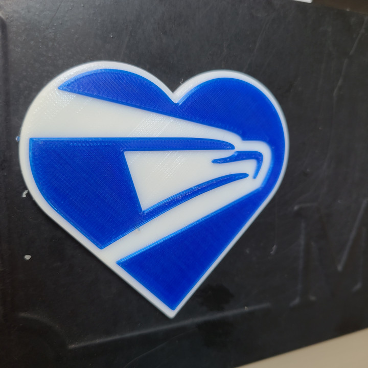 3D Printable USPS Support Heart by Joel Bonasera
