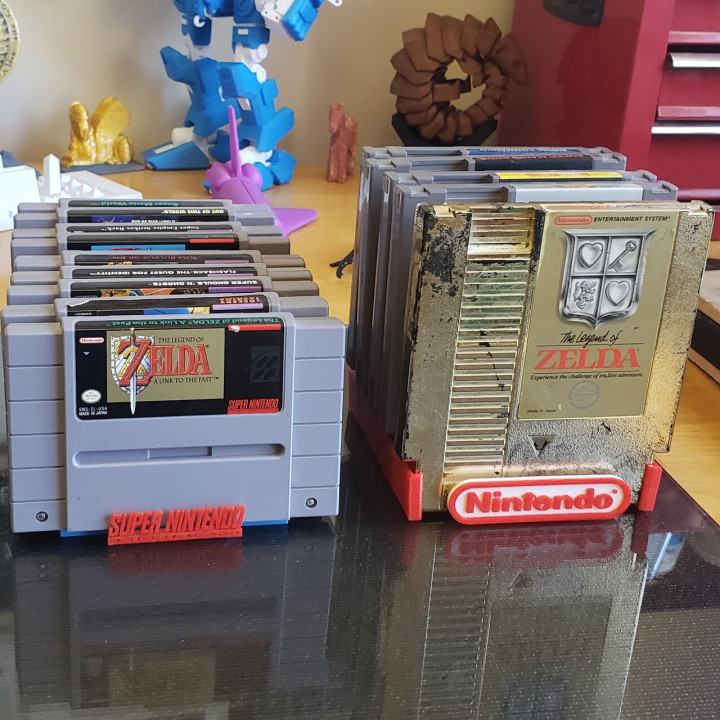3D Printable Nintendo Nes , Snes & N64 Modular Cart Organizer by Max ...