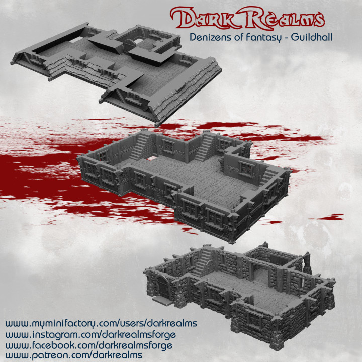 3D Printable Dark Realms Denizens of Fantasy - Guildhall by Dark Realms ...