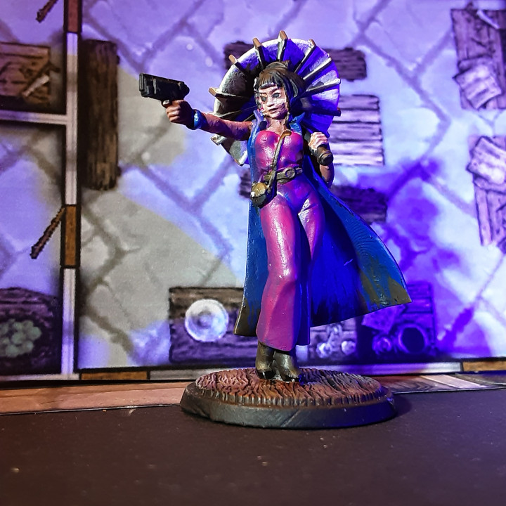 3D Print of Kimiko Cyberpunk Lady by Anastaszia