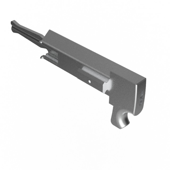 3D Printable Sliding Legolini Longer Barrel+Fingerrest (no Supports) by ...