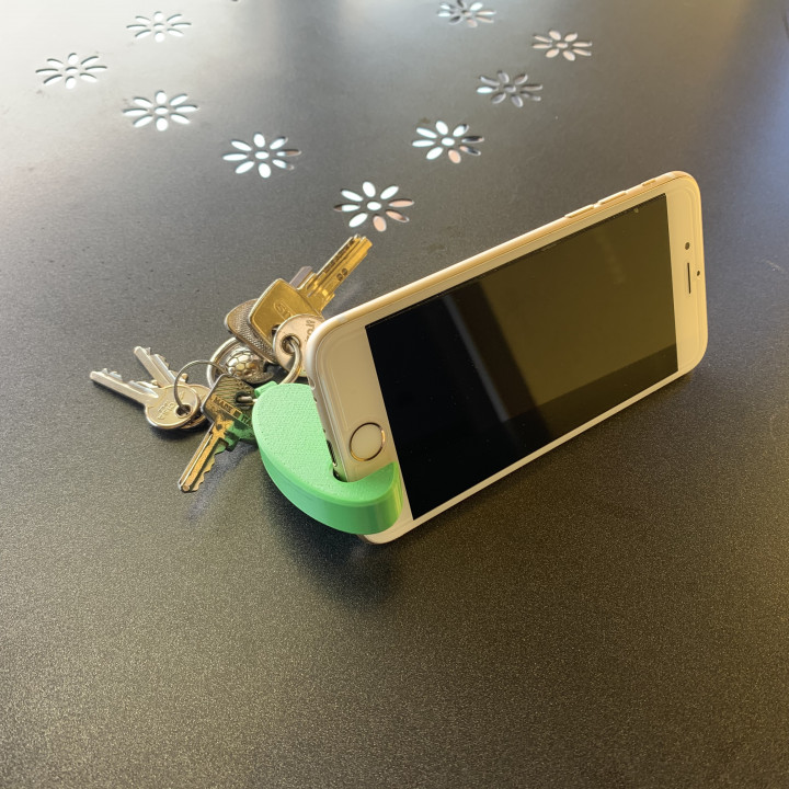 3D Printable keychain - Phone holder by Mauro Burlon
