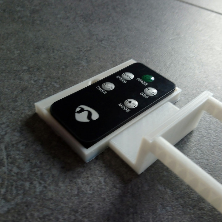 3D Printable tower fan remote holder by kobe loomans