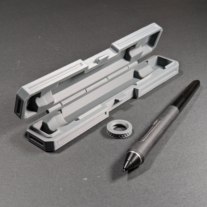 3D Printable Wacom Pen Case by Clockspring