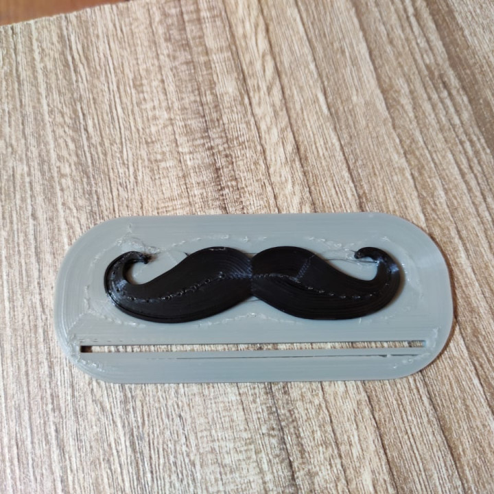 3D Printable Toothpaste mustache by Giovanni